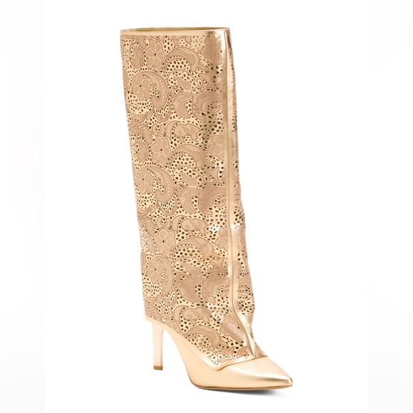 Jessica Simpson | Shoes | Jessica Simpson Gold Brykia Tall Shaft Boots ...